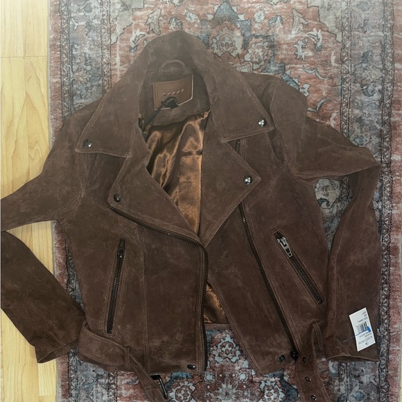 Blank NYC | Jackets & Coats | Blanknyc Nwt Suede Leather Moto Motorcycle Jacket In Brown Caramel ...